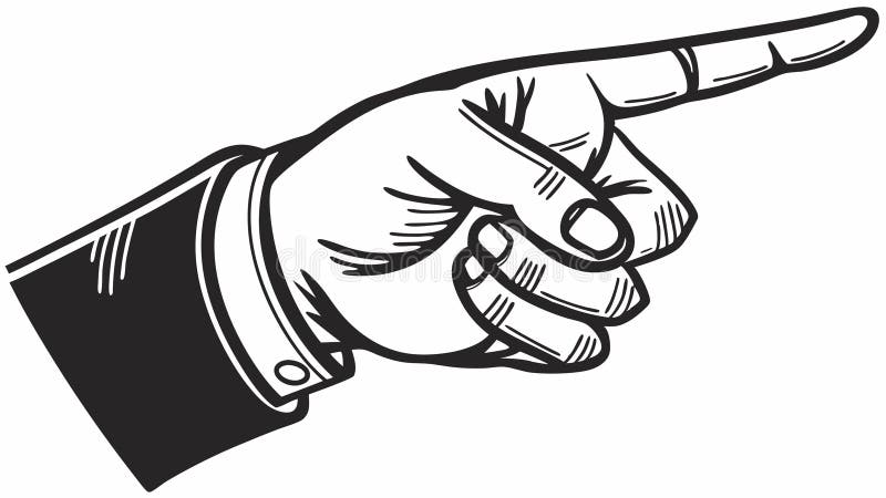 Pointing Hand Gesture, Direction and Emphasis, Vector Design Generative ...