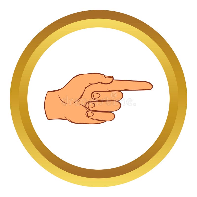 Pointing Hand Gesture Icon, Cartoon Style Stock Illustration ... Pointing Hand Gesture Icon, Cartoon Style Stock Illustration ...