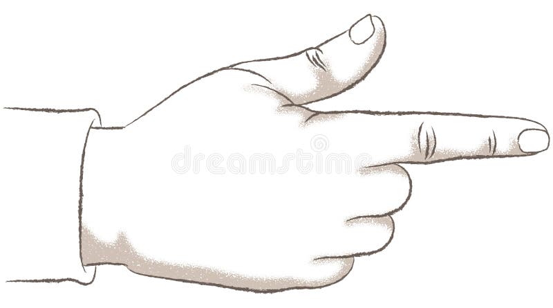 Pointing Hand Gesture, Retro Stock Vector - Illustration of ...