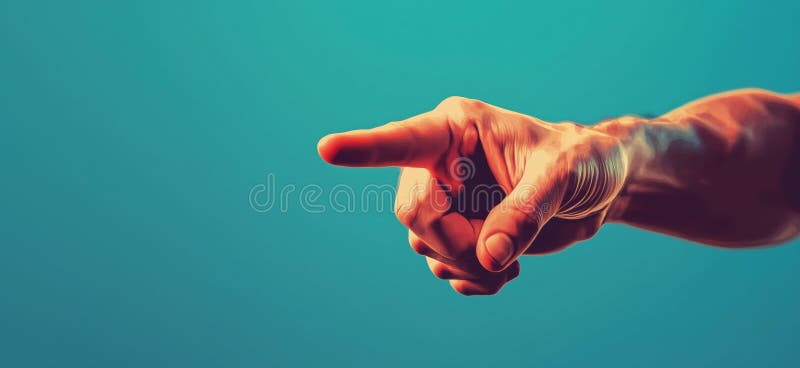 Pointing Hand Gesture Symbolizing Direction, Emphasis, or Authority ...