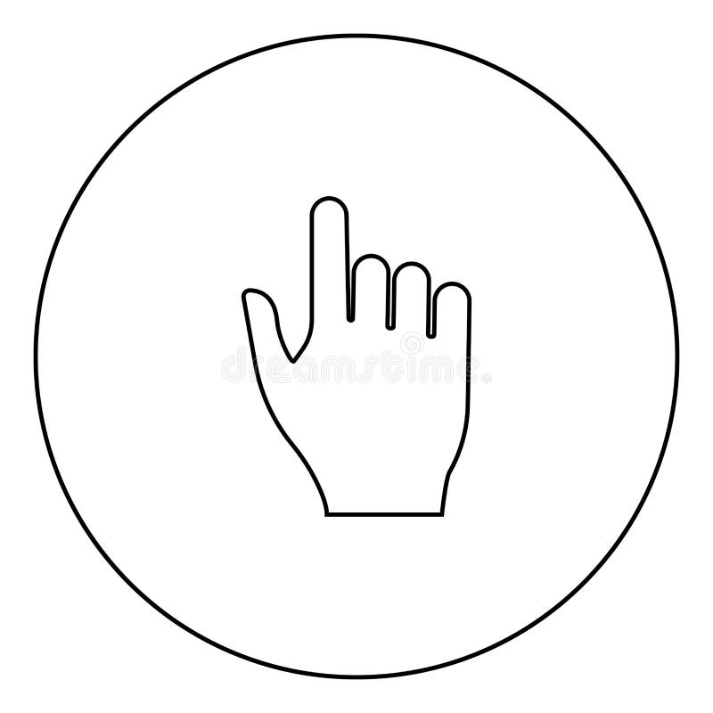 Pointing Hand Icon Black Color Illustration Flat Style Simple Image ...