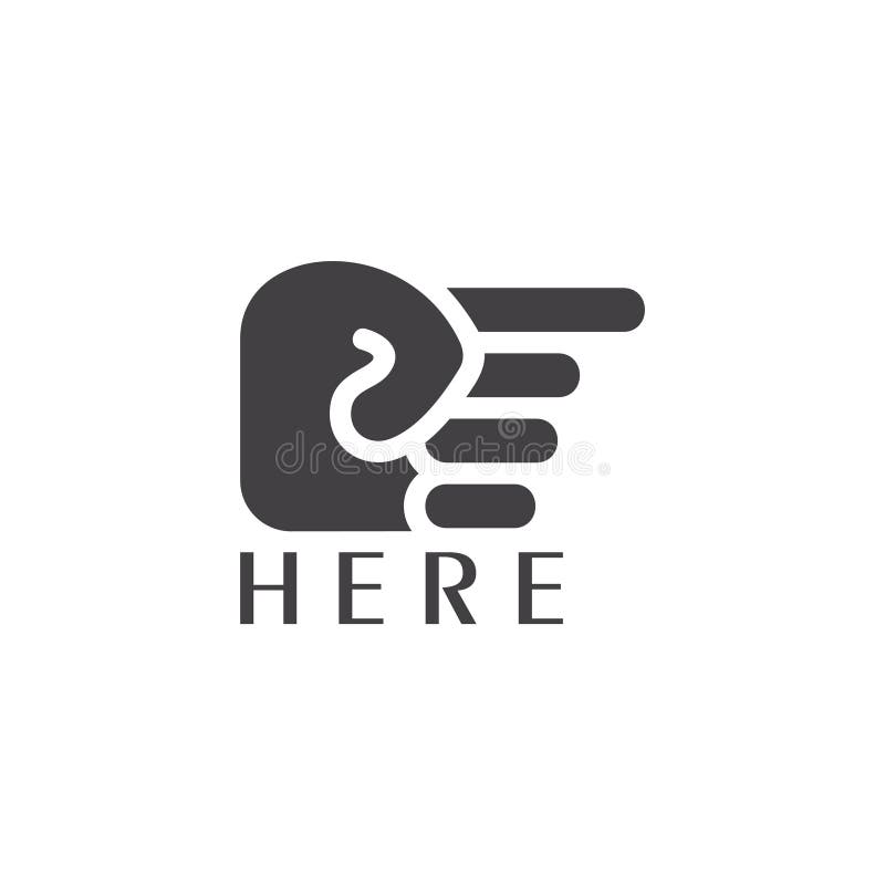 Pointing Hand Right Direction Here Sign Symbol Vector Stock Vector ...