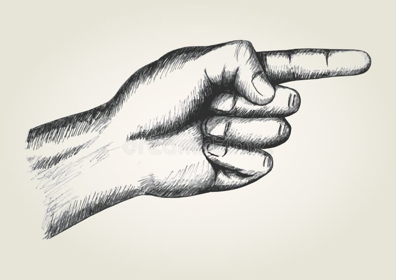 Pointing Hand stock vector. Illustration of gesturing - 44303583