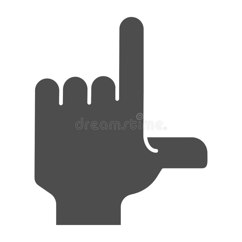 Hand With One Finger Pointing Up Line And Glyph Icon. Hand With Index ...