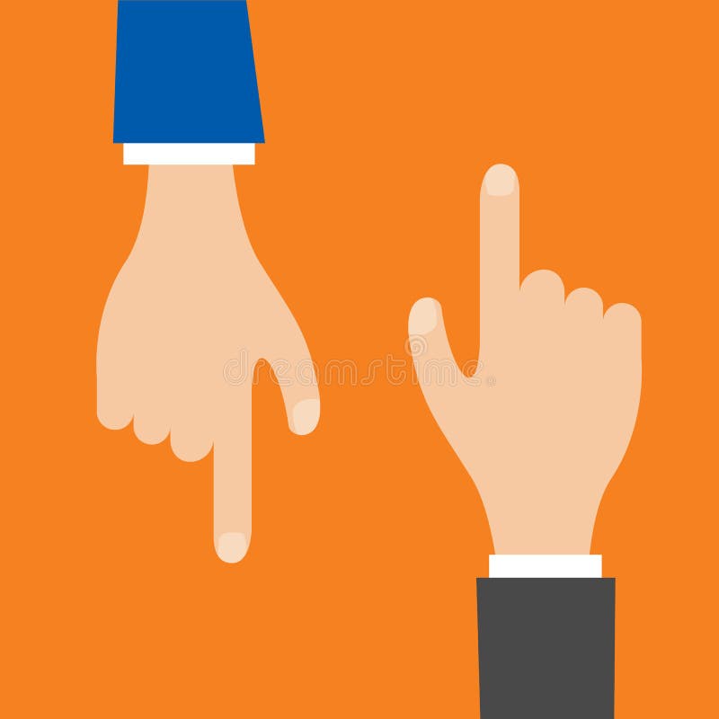 Pointing Hand. Vector. Flat Design. Stock Vector - Illustration of suit ...