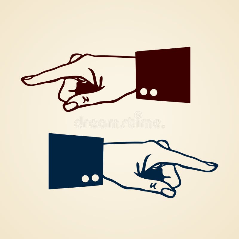 Pointing hand stock vector. Illustration of finger, white - 11370371