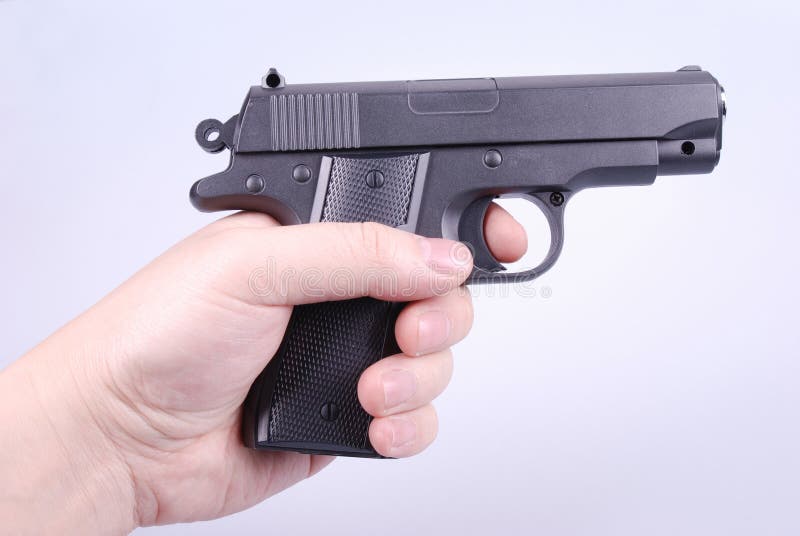 Pointing a handgun stock photo. Image of handgun, loaded - 8327934