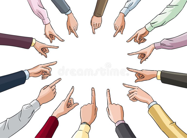 Circle Hands Pointing Stock Illustrations – 765 Circle Hands Pointing ...