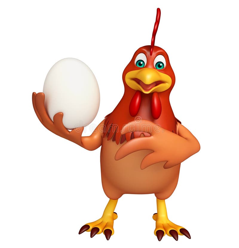 Pointing Hen Cartoon Character Stock Illustration - Illustration of ...