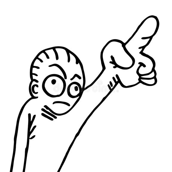 Pointing human draw stock vector. Illustration of indicate - 240481720