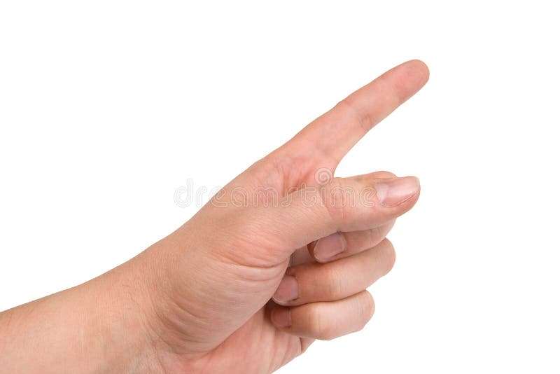 Pointing human finger stock image. Image of single, direction - 7609281