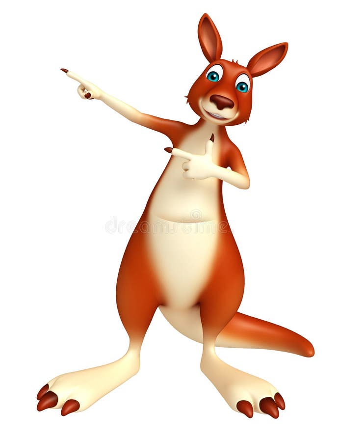 Funny Kangaroo Cartoon Character Stock Illustration - Illustration of ...