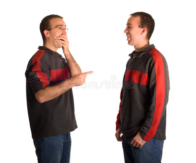 Pointing and Laughing stock photo. Image of pointing, white - 7087288