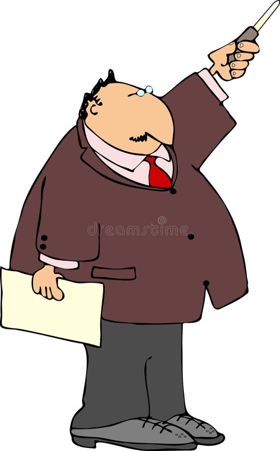 Pointing man stock illustration. Illustration of suit, comic - 669667