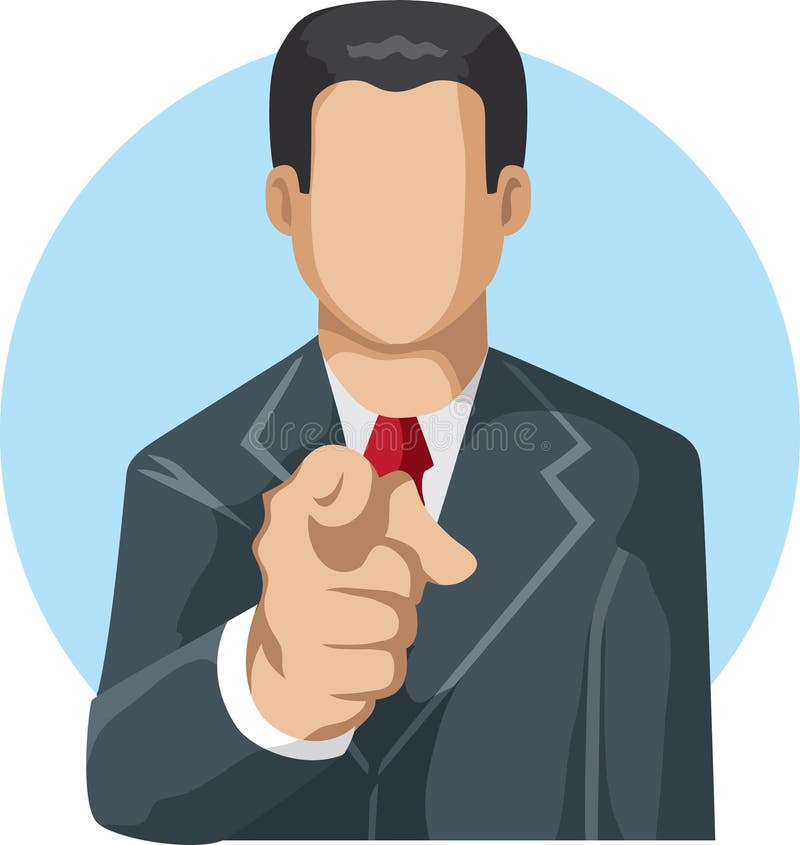 Pointing man icon stock vector. Illustration of pointing - 44703162