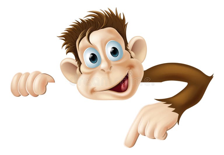 Pointing Monkey stock vector. Illustration of adorable - 29198925