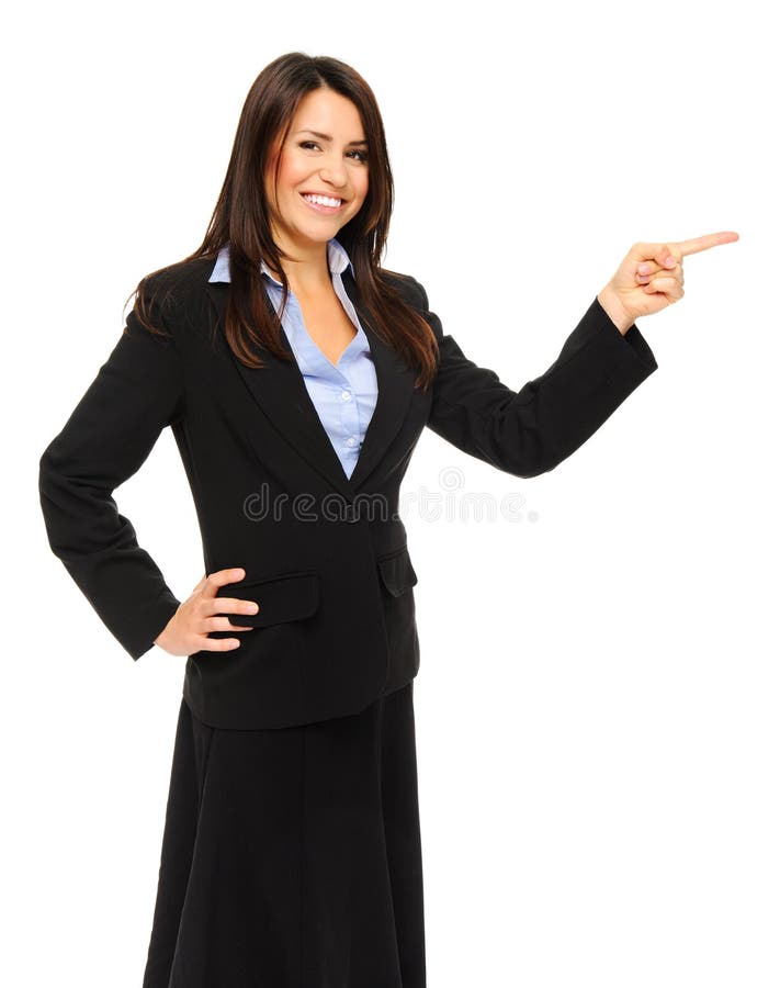 Pointing off screen stock photo. Image of sideways, portrait - 21793044