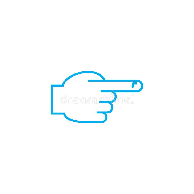 Pointing Out the Direction Vector Thin Line Stroke Icon. Pointing Out ...