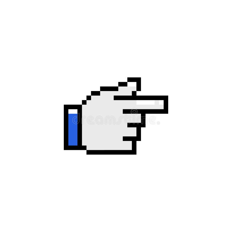 Pointing Pixel Icon Vector Design Stock Vector - Illustration of ...