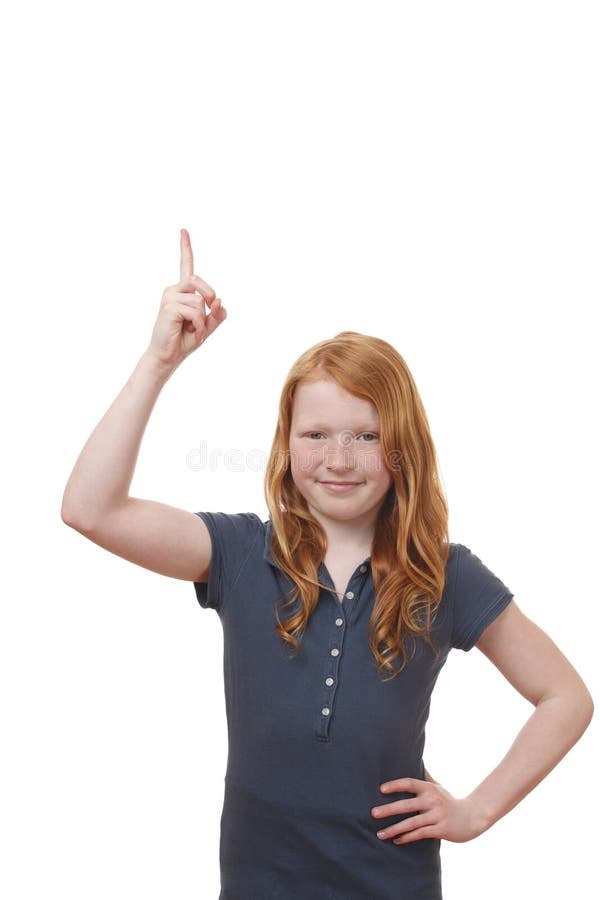 Pointing girl stock image. Image of knowledge, human - 21607451