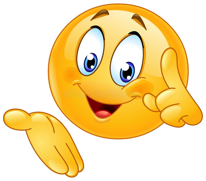 Pointing and Presenting Emoticon Stock Vector - Illustration of ...