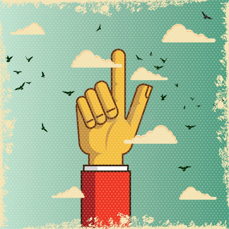 Thumb and Index Finger Hand Gesture in Front and Back View Stock Vector ...