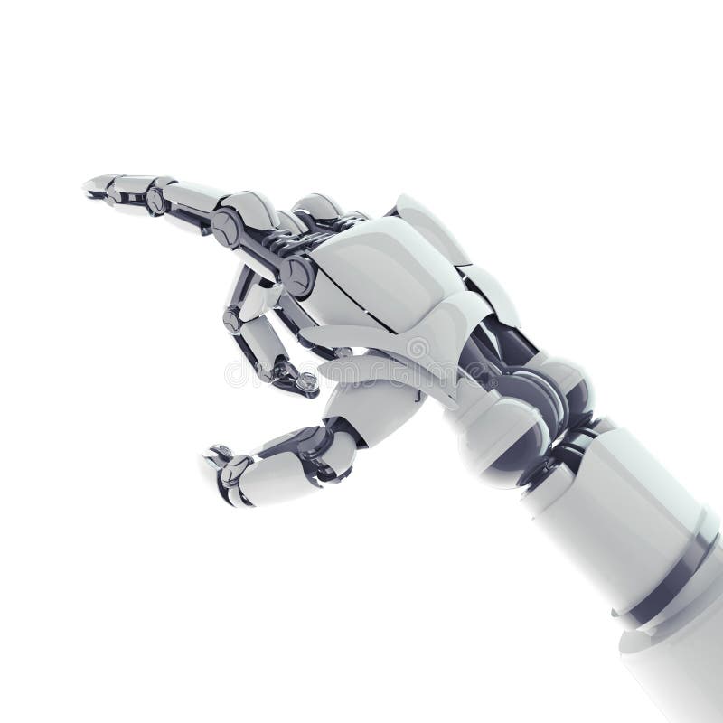 Pointing robotic arm stock illustration. Illustration of robot - 28891198