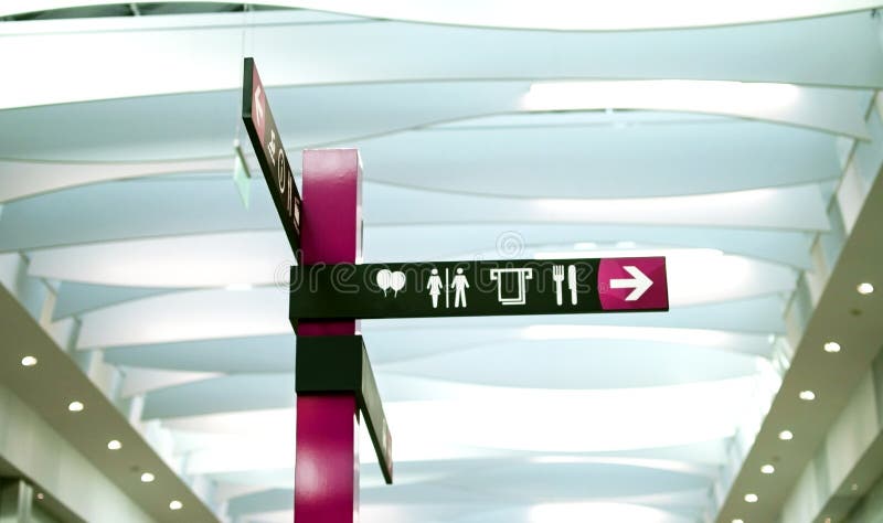 Pointing Signs with Information Stock Illustration - Illustration of ...