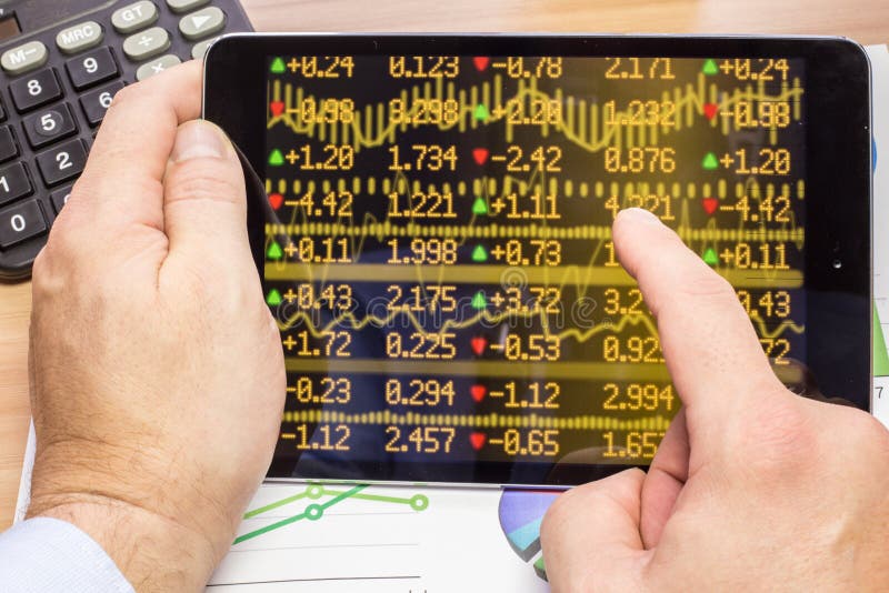 Pointing at the Stock Ticker Stock Image - Image of social, pointing ...