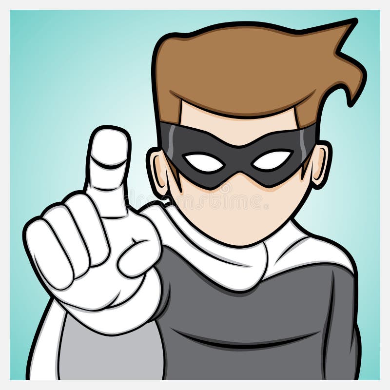 Pointing Superhero stock vector. Illustration of painting - 54314293
