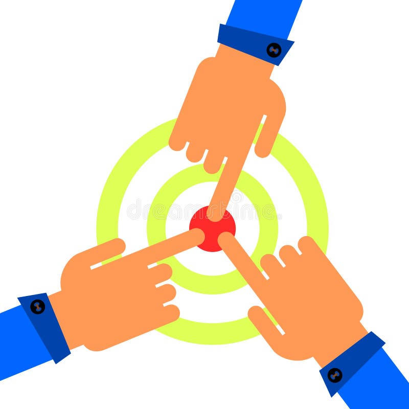 Pointing at target stock illustration. Illustration of hand - 42405306
