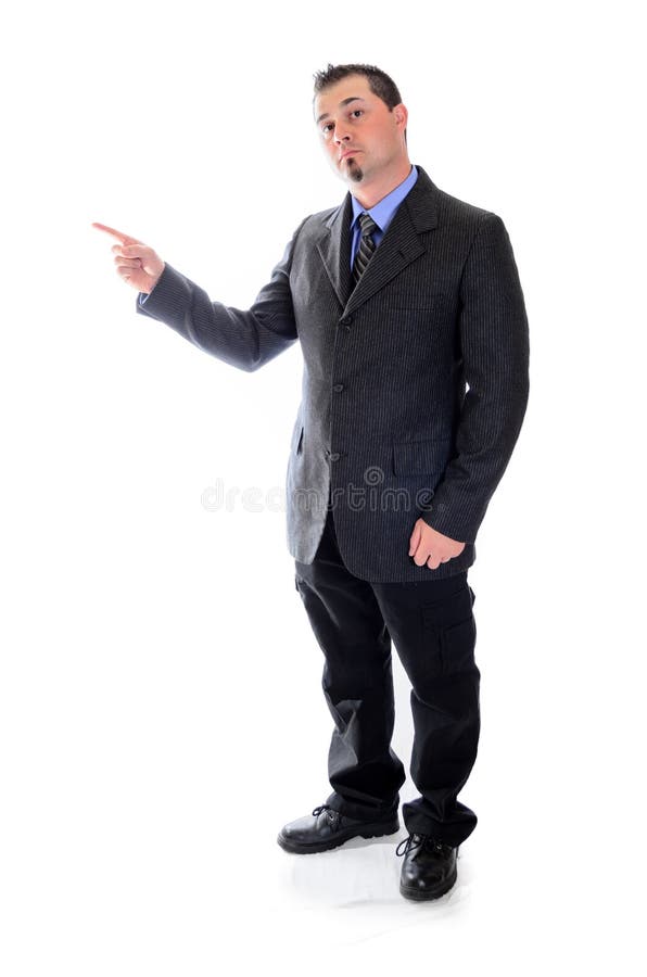 Pointing up. Man in suit stock photo. Image of arrow - 43848318