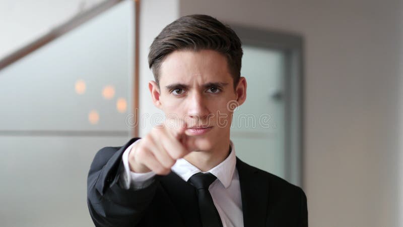 Pointing Toward Camera in Office Stock Photo - Image of white, worker ...