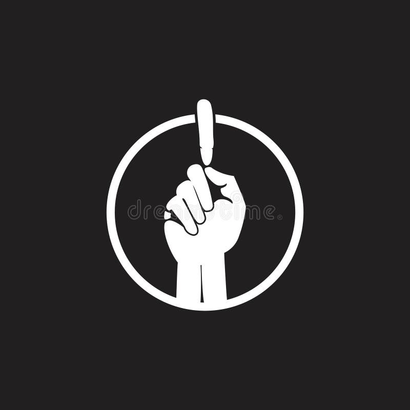 Pointing Up Finger Number One Symbol Logo Vector Stock Vector ...