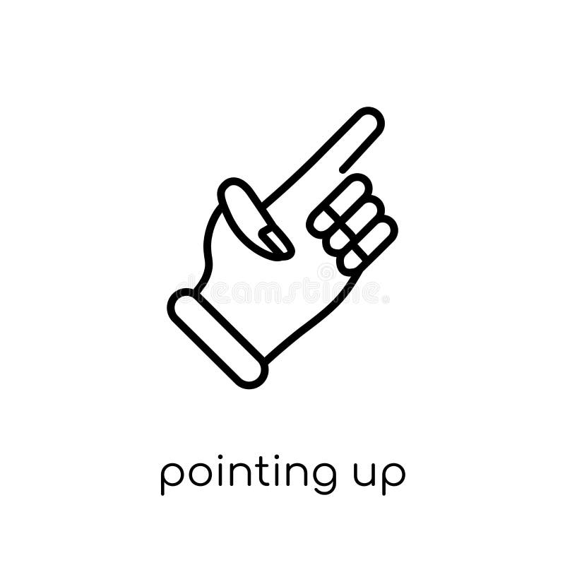 Modern Flat Linear Vector Hand Pointing Stock Illustrations – 156 ...