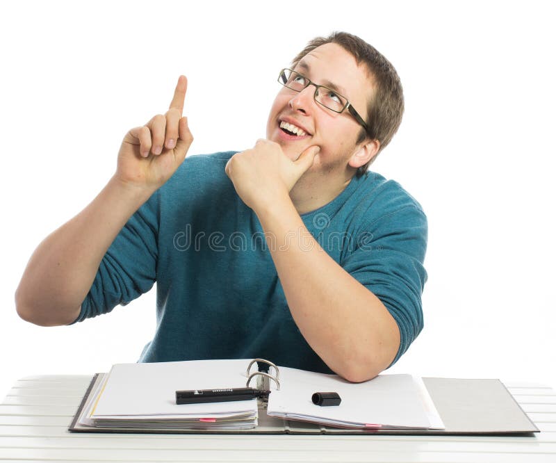 Pointing up stock photo. Image of glasses, concept, pointing - 35905148