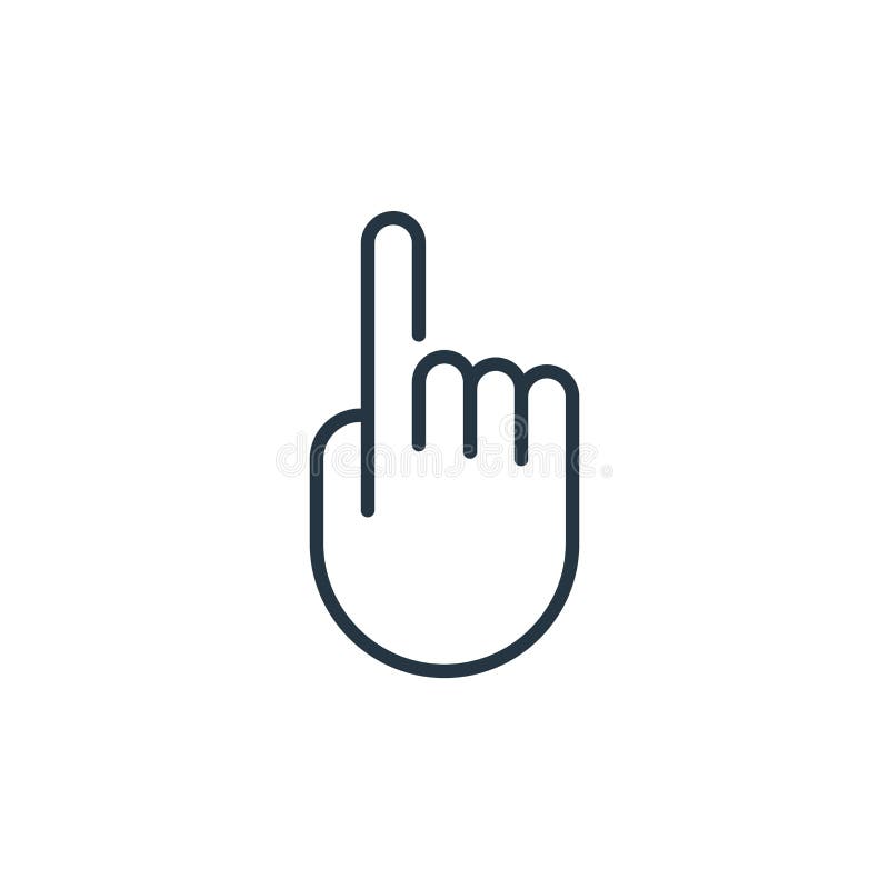 Pointing Vector Icon. Pointing Editable Stroke. Pointing Linear Symbol ...