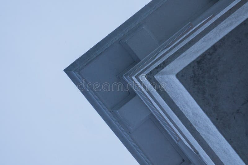 The Angles of a Building Roof Line Up Pointing the Way. Stock Image ...