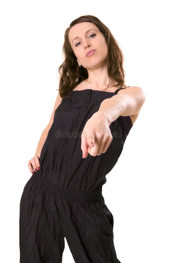 Pointing woman stock image. Image of choice, model, lady - 5058581