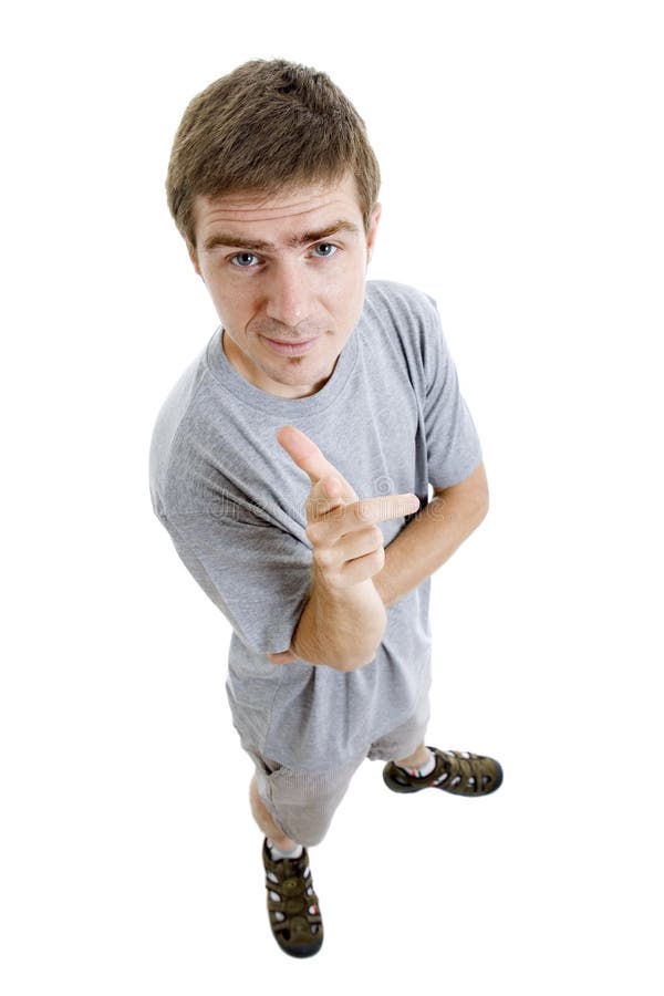 Pointing stock image. Image of emotion, adult, isolated - 33762991