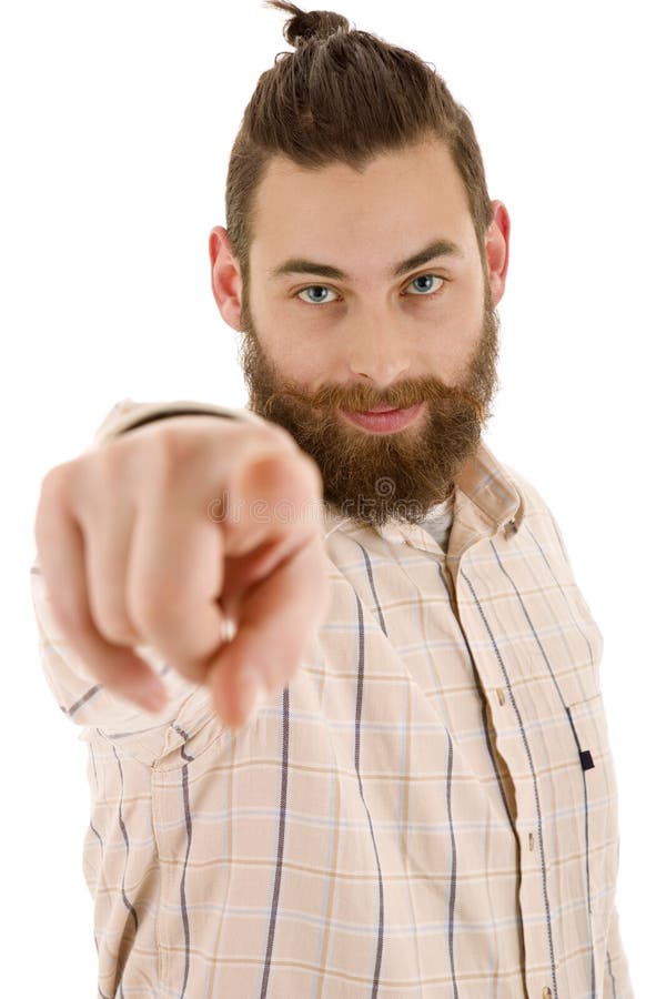 Pointing stock image. Image of human, attractive, energetic - 43075291