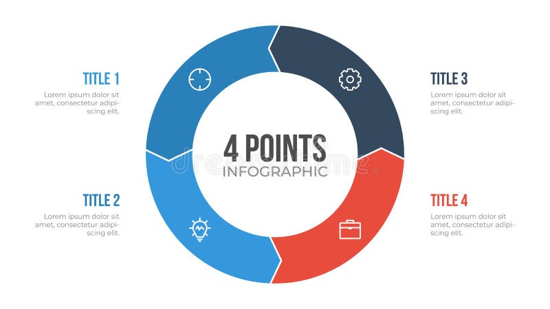 4 Points Circle Infographic Element Vector with Arrows, Can Be Used for ... 4 Points Circle Infographic Element Vector with Arrows, Can Be Used for ...