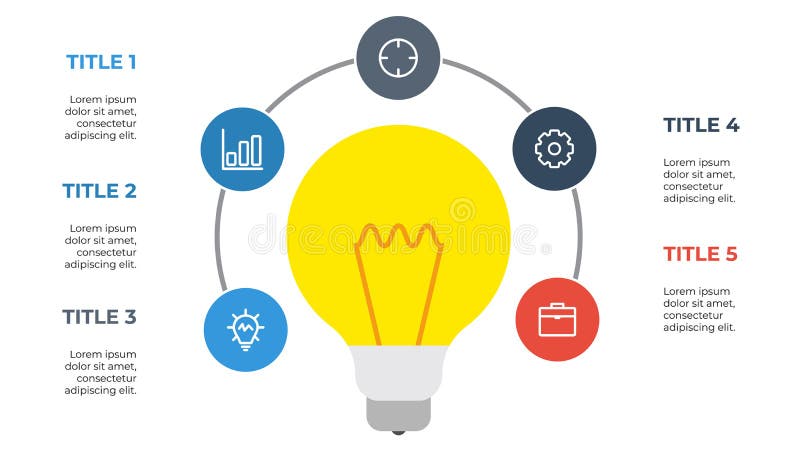 5 Points Circle Infographic Element Vector, Can Be Used for Workflow ... 5 Points Circle Infographic Element Vector, Can Be Used for Workflow ...