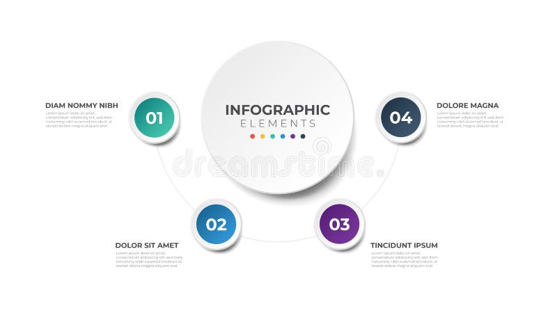 4 Points Circular Sequence Element Template of Infographic ... 4 Points Circular Sequence Element Template of Infographic ...