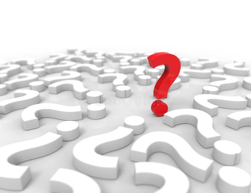 Points D'interrogation Sur Le Fond Blanc Illustration Stock ...