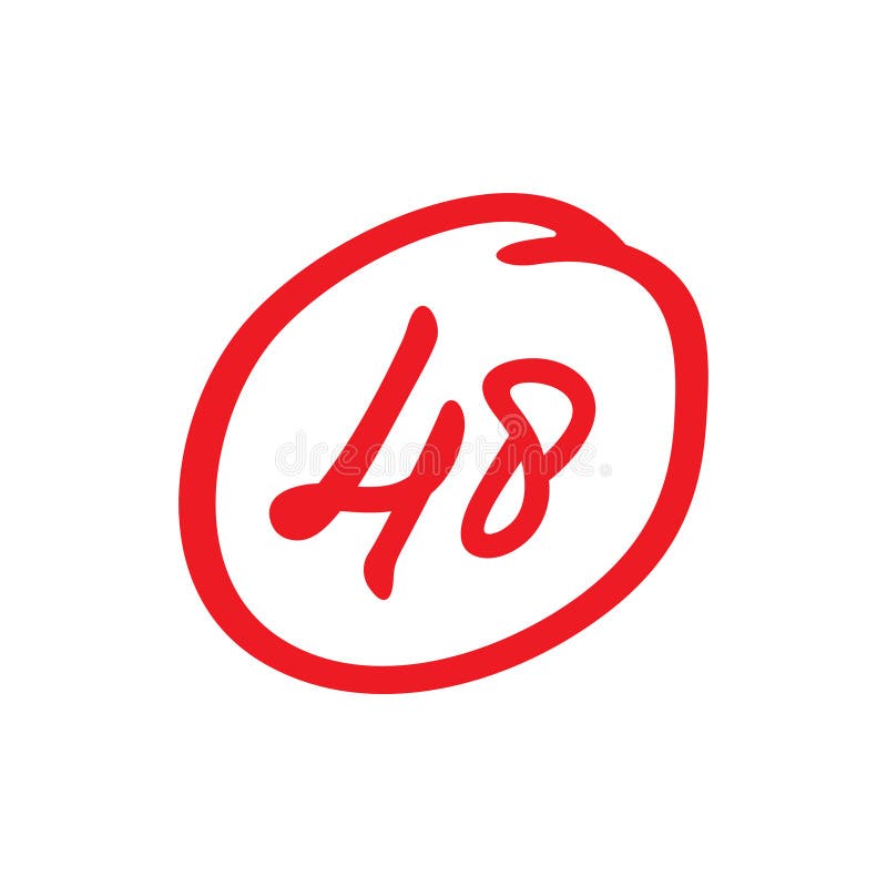 48 Points Exam Result Illustration, Forty Eight Points Test Score Stock ...