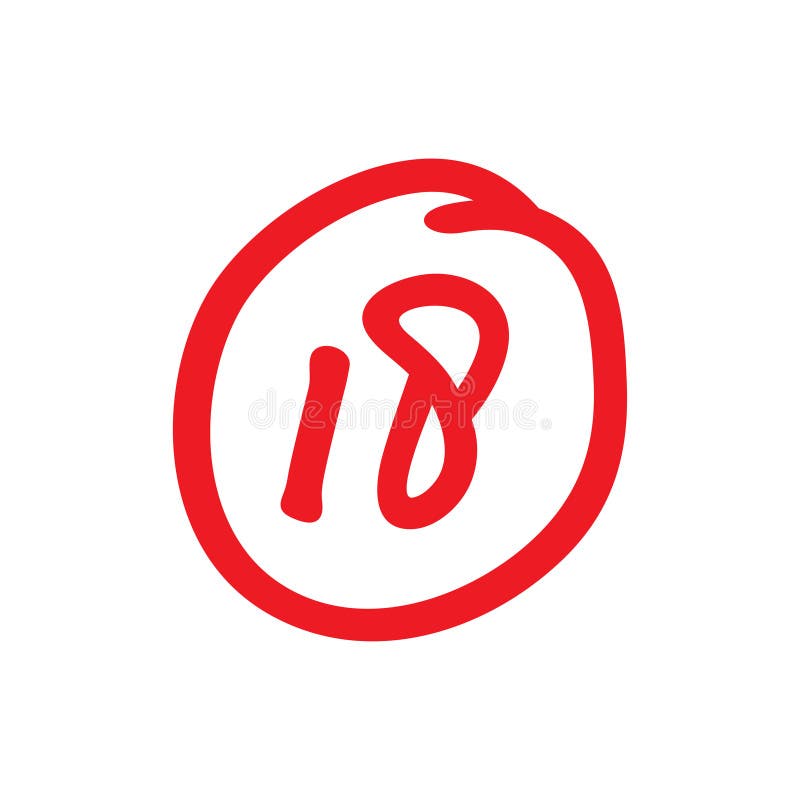 18 Points Exam Score, Eighteen Points Test Score, Vector Illustration ...