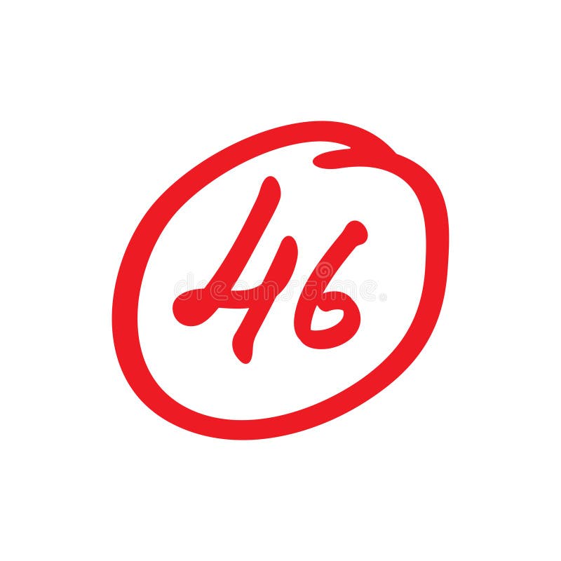 46 Points Exam Score, Forty Six Points Mark, Vector Illustration Stock ...