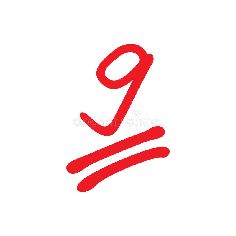 9 Points Exam Score, Nine Points Grade Results, Red Color on White ...
