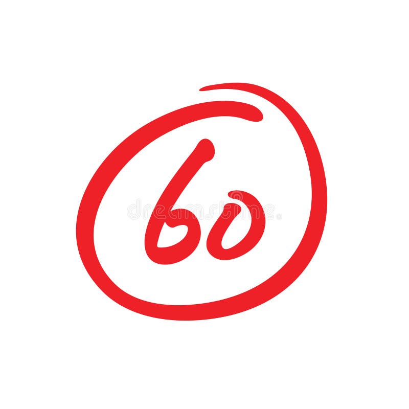 60 Points Exam Score, Sixty Points Test Score Illustration, Isolated on ...